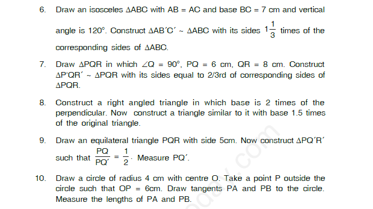 CBSE Class 10 Mathematics Coordinate Geometry Assignment Set H